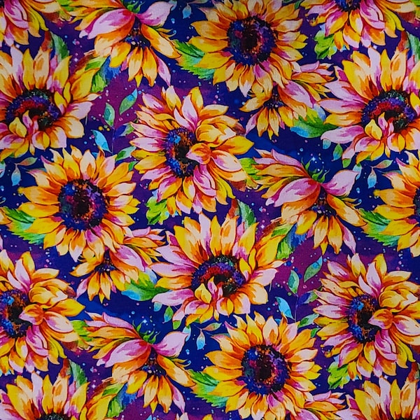 Sunflower Fleece Fabric - Etsy Australia