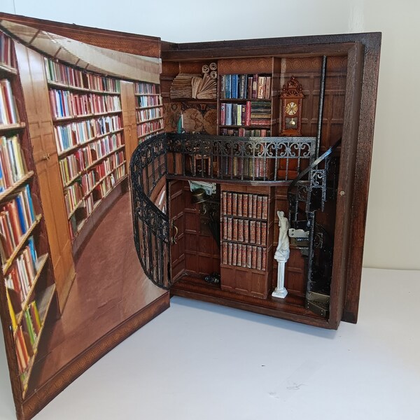 Miniature Library - Etsy