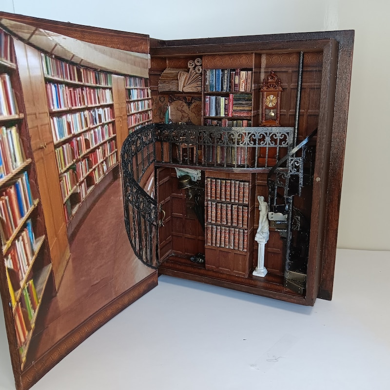 Miniature Library - Etsy