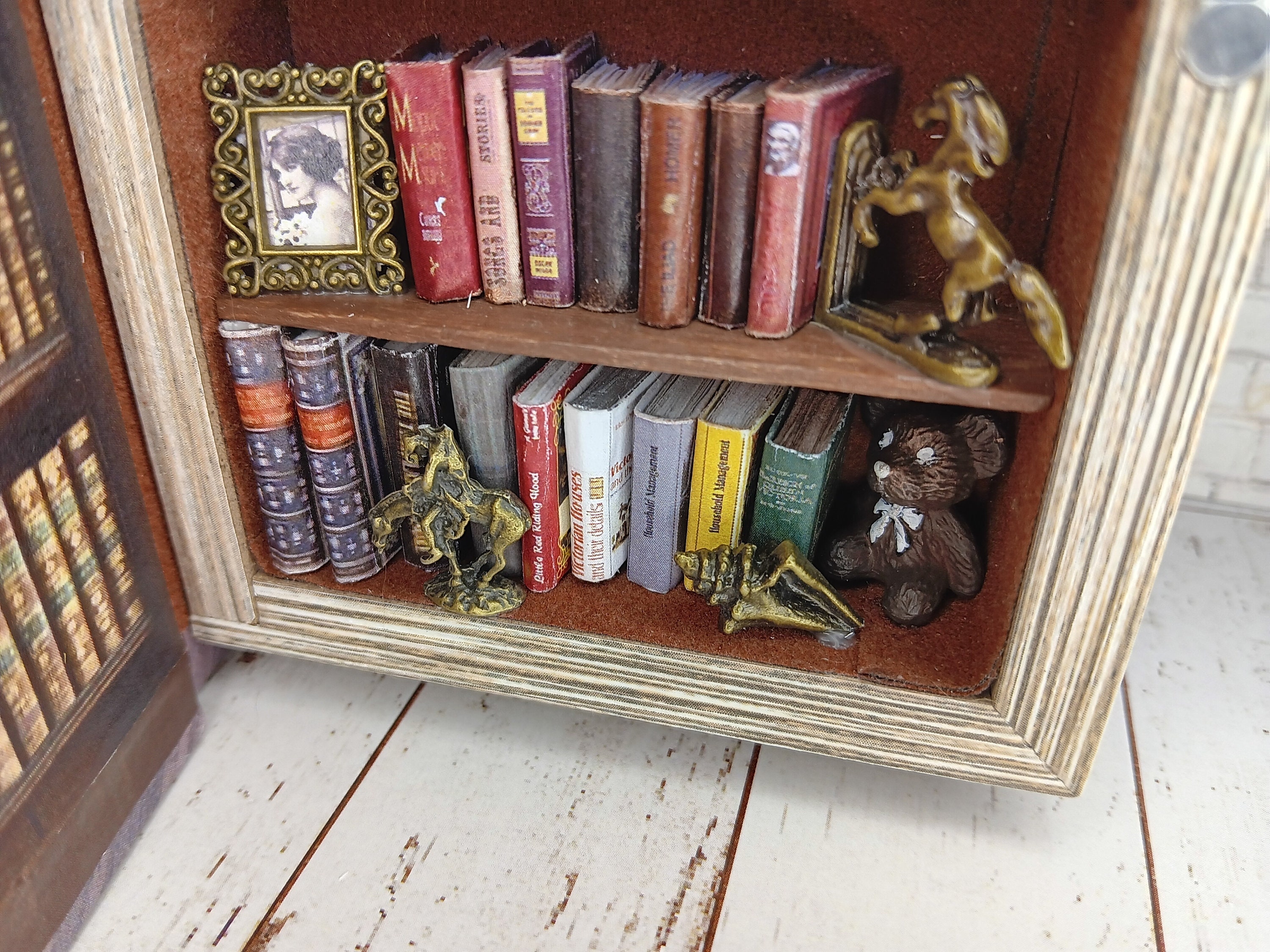 Decorative 1:12 Scale Miniature Library, Precious Miniature Gifts. - Etsy
