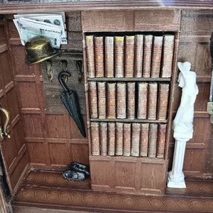 Miniature Library Diorama, Vintage Library in Your Home. - Etsy