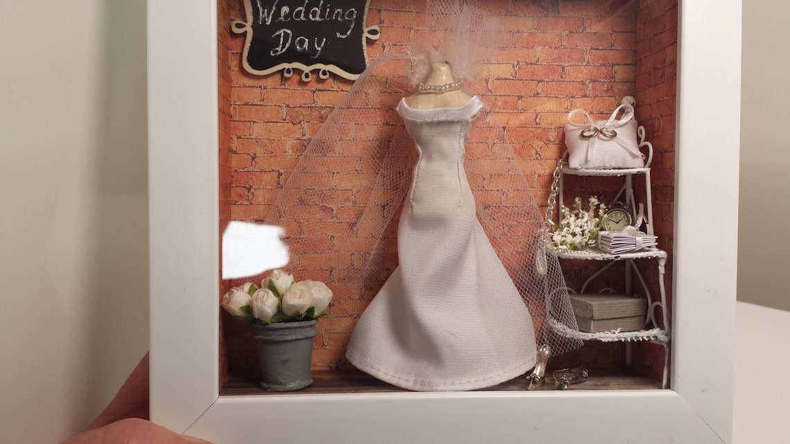 Miniature Wedding Roombox Shadow Box Perfect Romantic Gift - Etsy