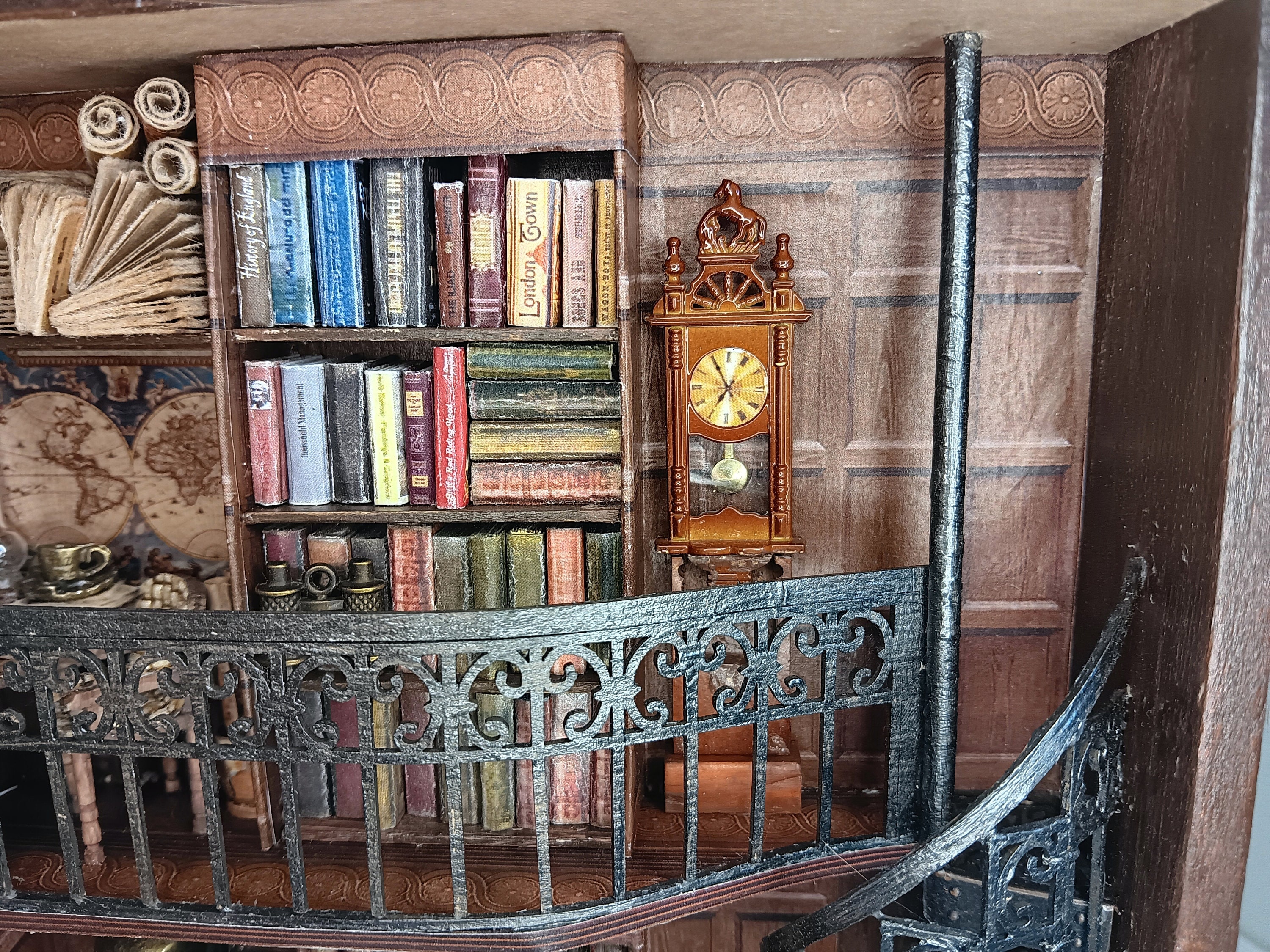 Miniature Library Diorama, Vintage Library in Your Home. - Etsy