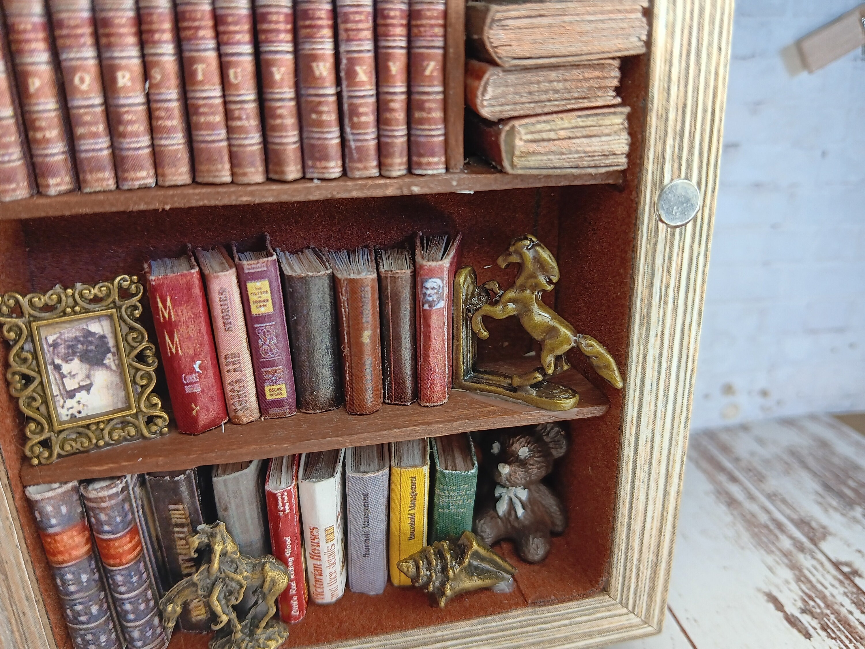 Decorative 1:12 Scale Miniature Library, Precious Miniature Gifts. - Etsy