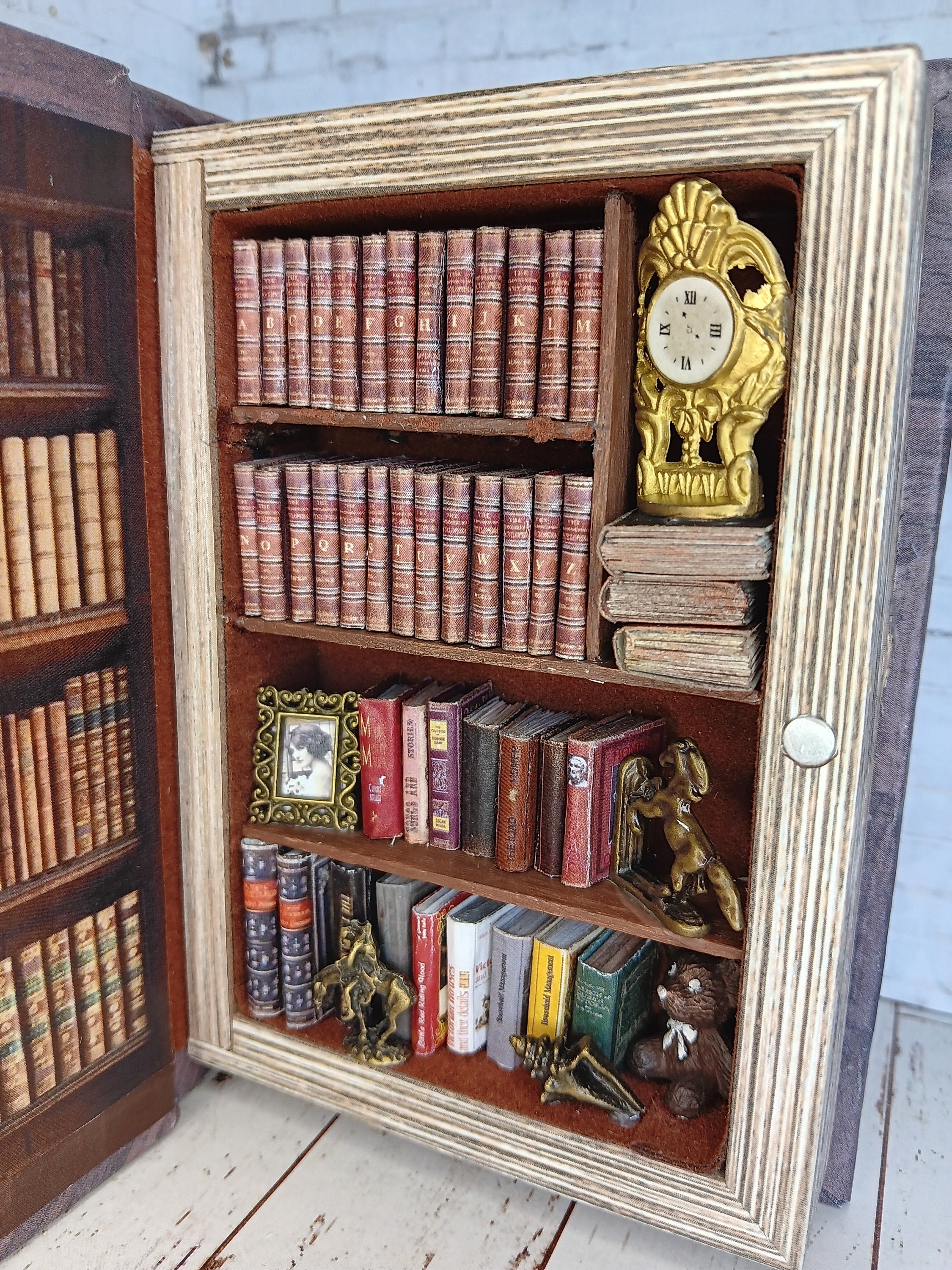 Decorative 1:12 Scale Miniature Library, Precious Miniature Gifts. - Etsy