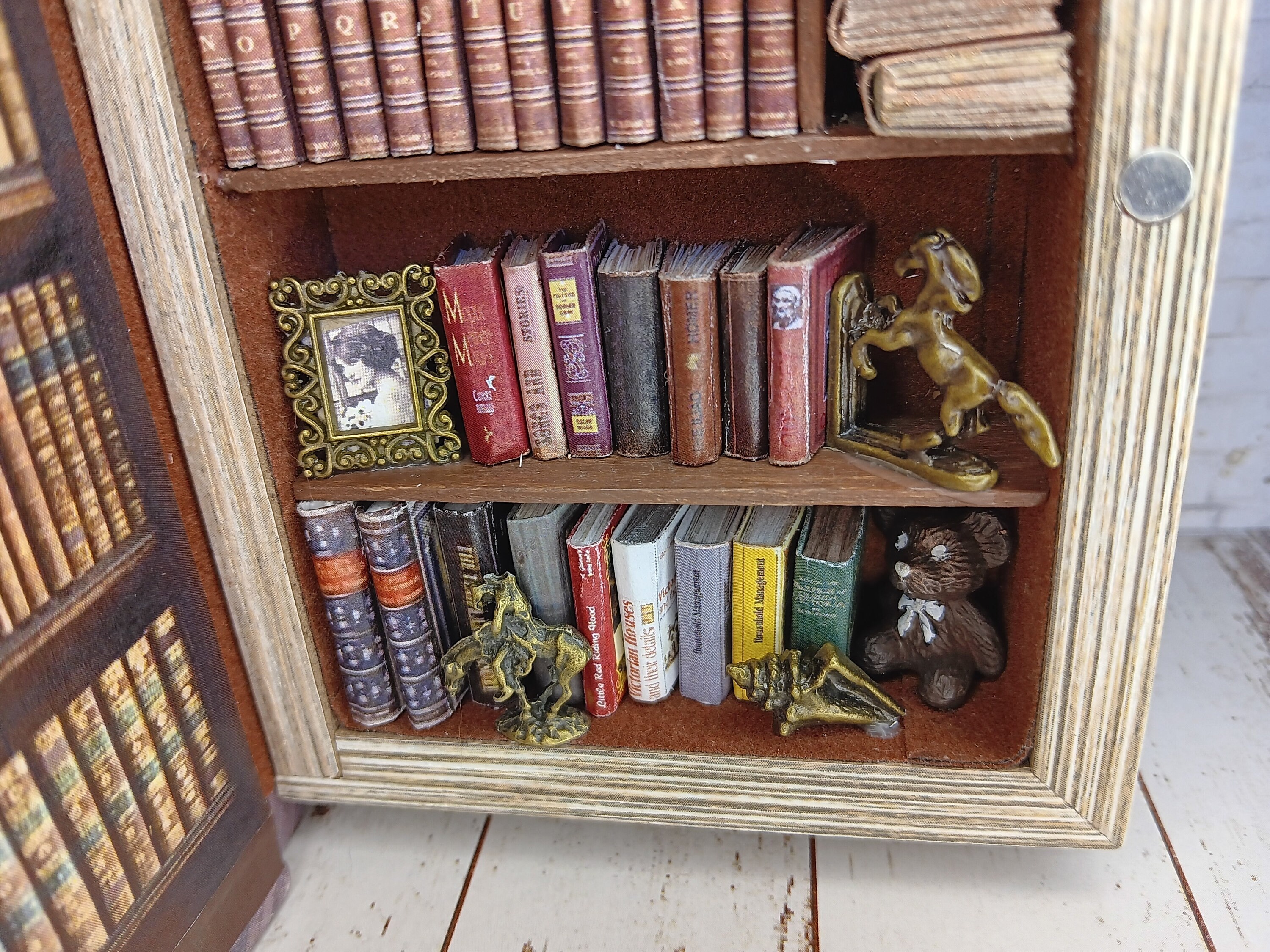 Decorative 1:12 Scale Miniature Library, Precious Miniature Gifts. - Etsy