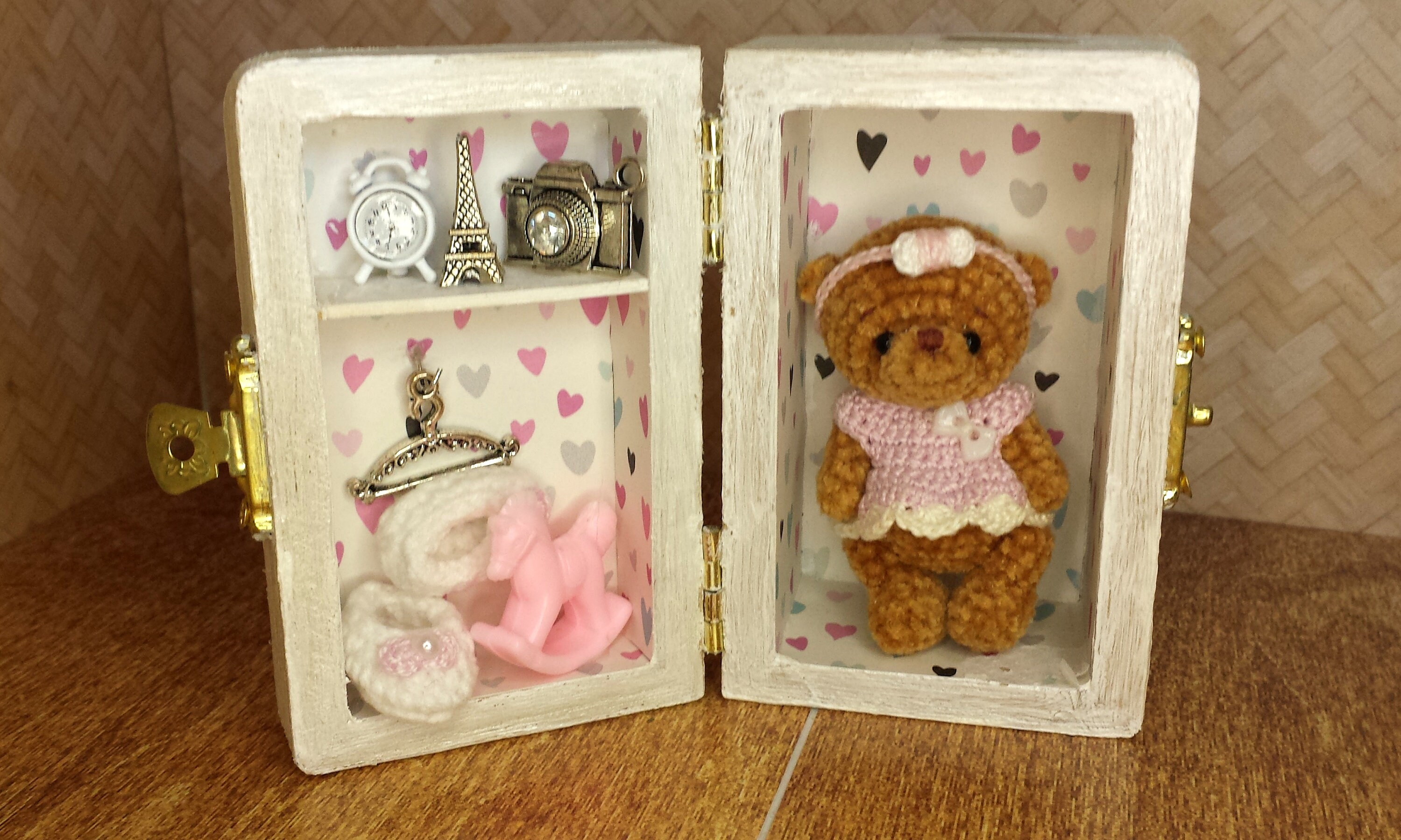 Miniature Knitted Dollhouse Bunny With House Stuffed Toy, the Perfect ...