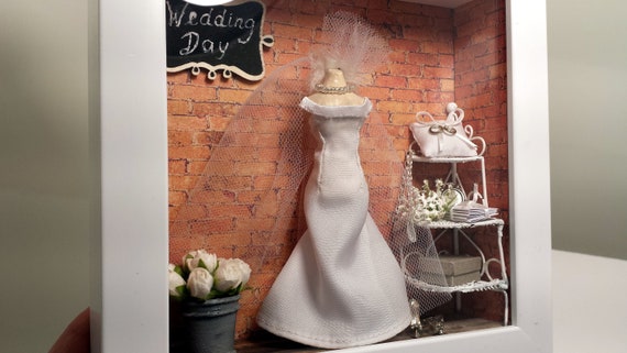 Miniature Wedding Roombox Shadow Box Perfect Romantic Gift - Etsy
