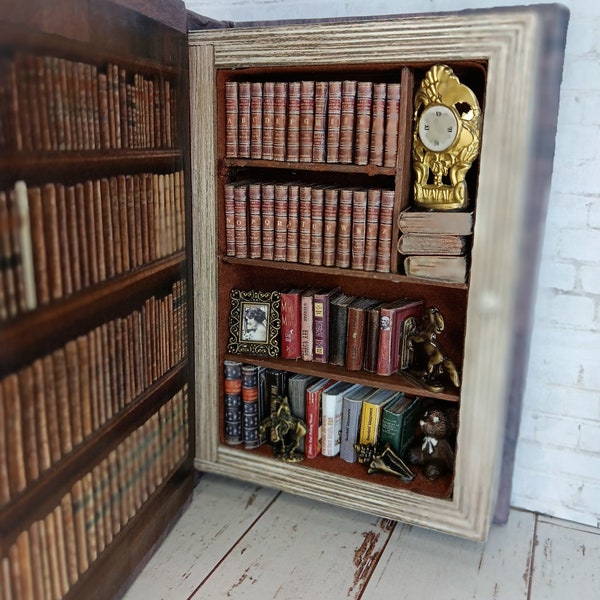 Miniature Library - Etsy