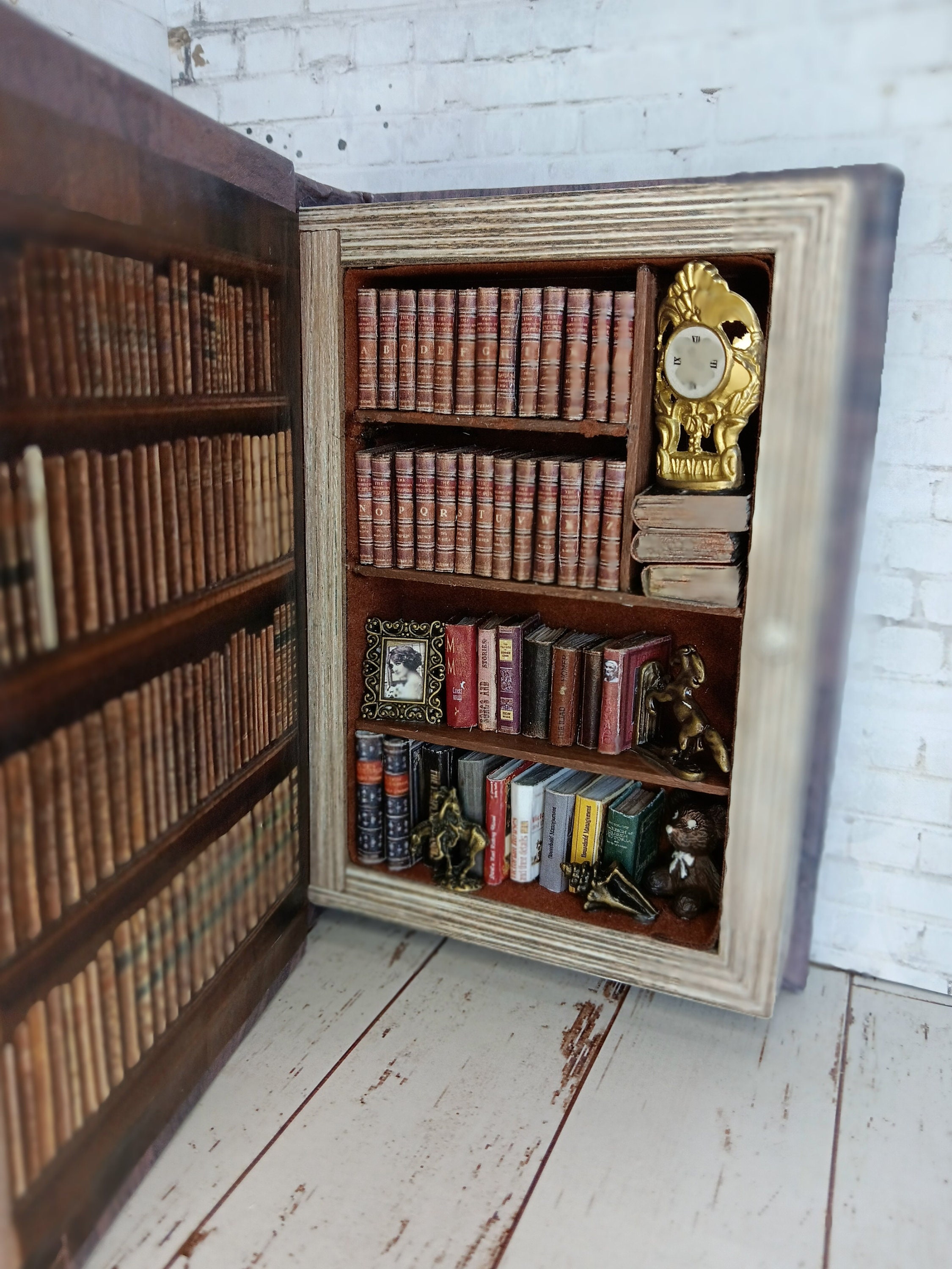 Decorative 1:12 Scale Miniature Library, Precious Miniature Gifts. - Etsy
