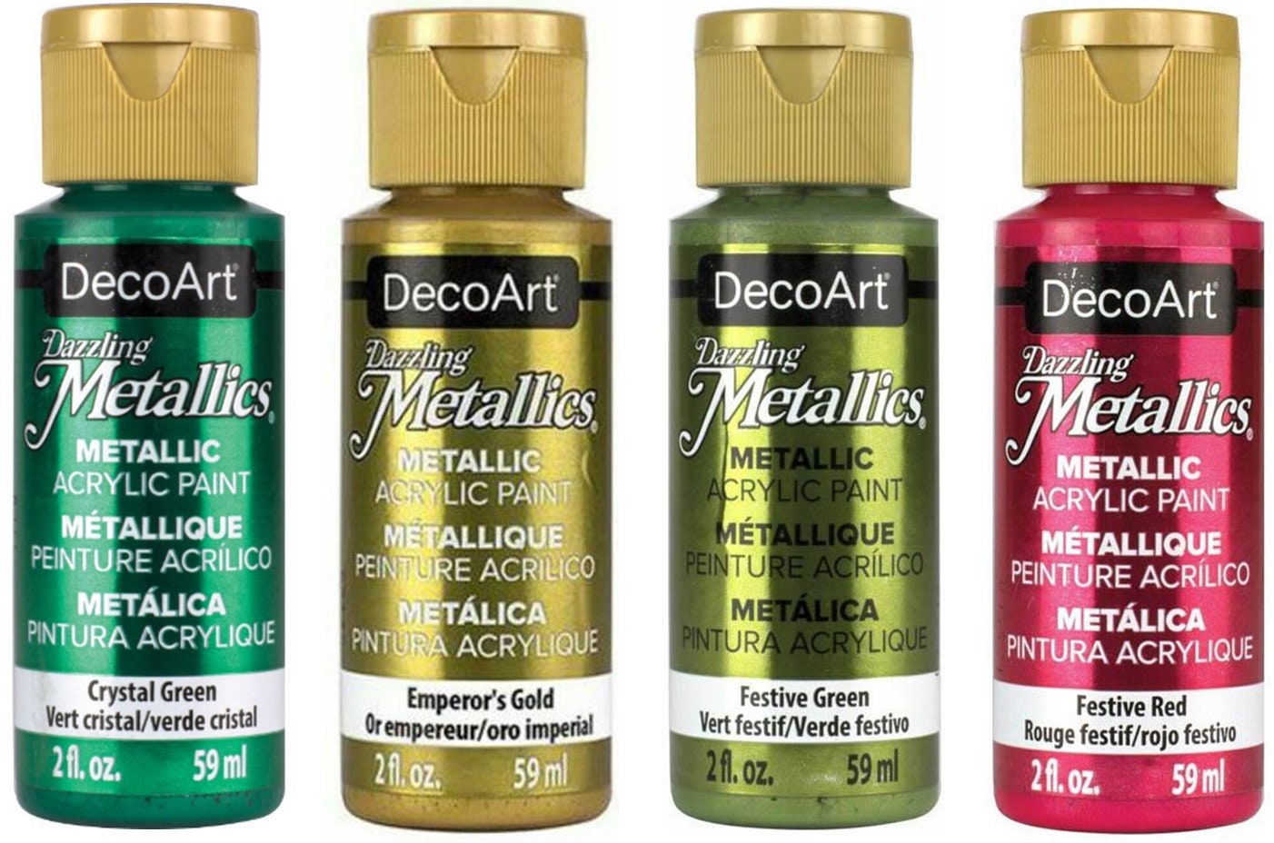 Decoart Dazzling Metallic Acrylic Craft Paints. 2oz / 59ml - Etsy UK