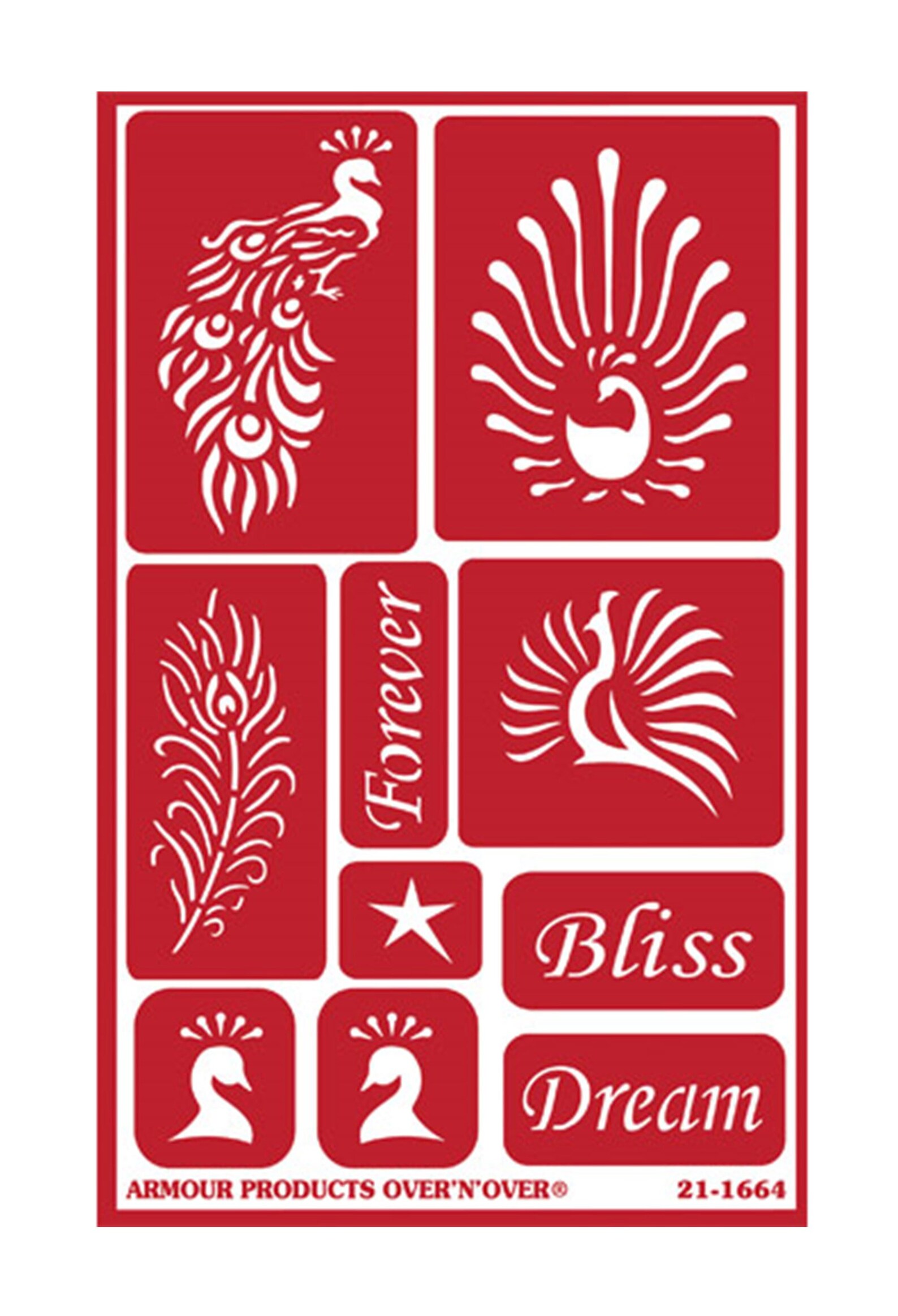 Armour Etch - Over 'N' Over Re-usable Etching Stencils - Various Types ...