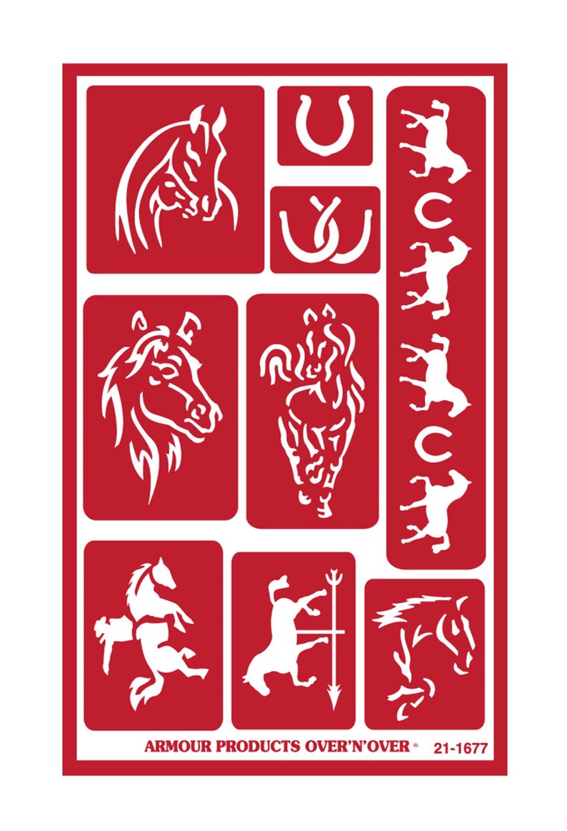 Armour Etch - Over 'N' Over Re-usable Etching Stencils - Various Types ...