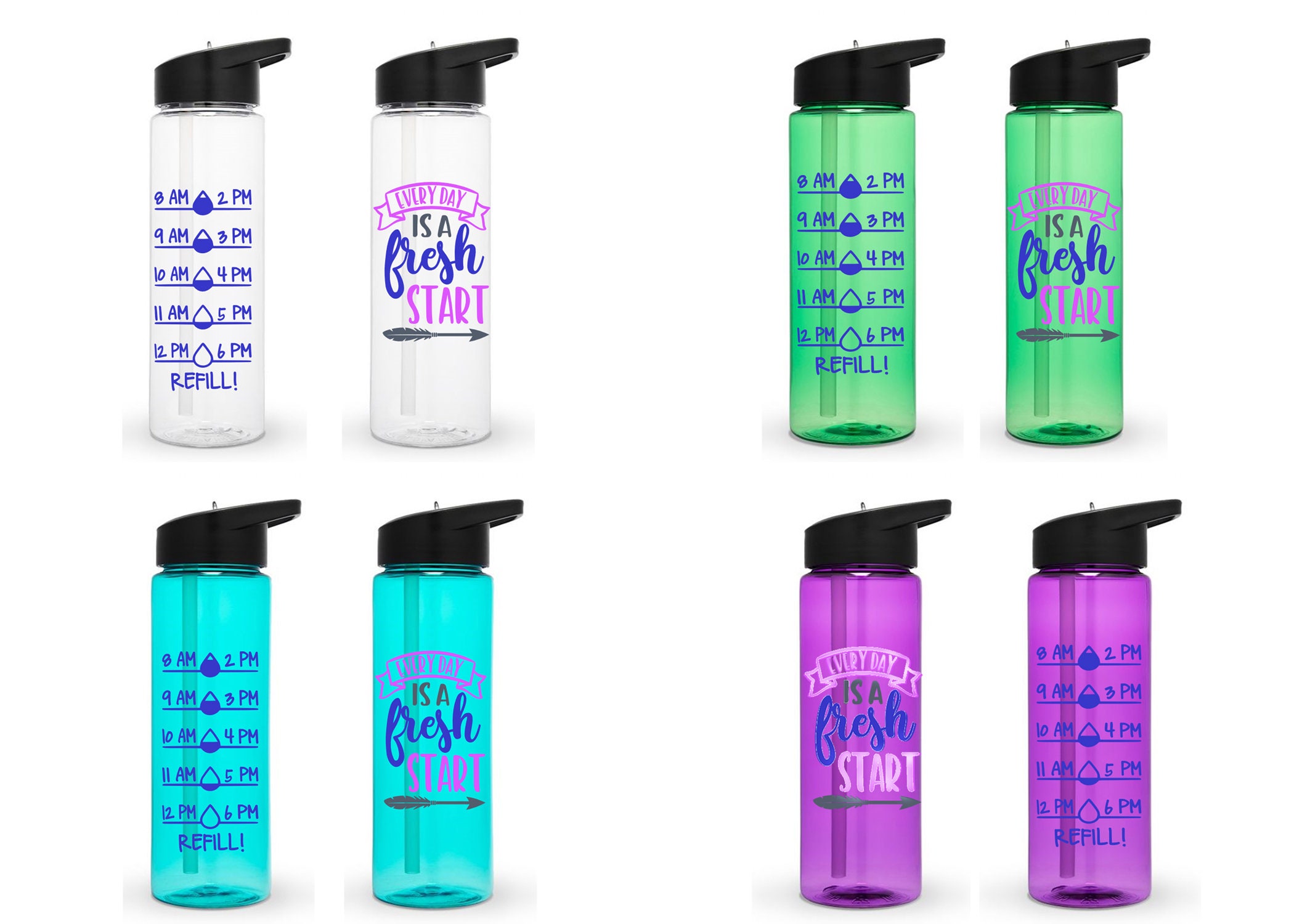 Every day is a fresh start Water bottle and trucker. Custom | Etsy