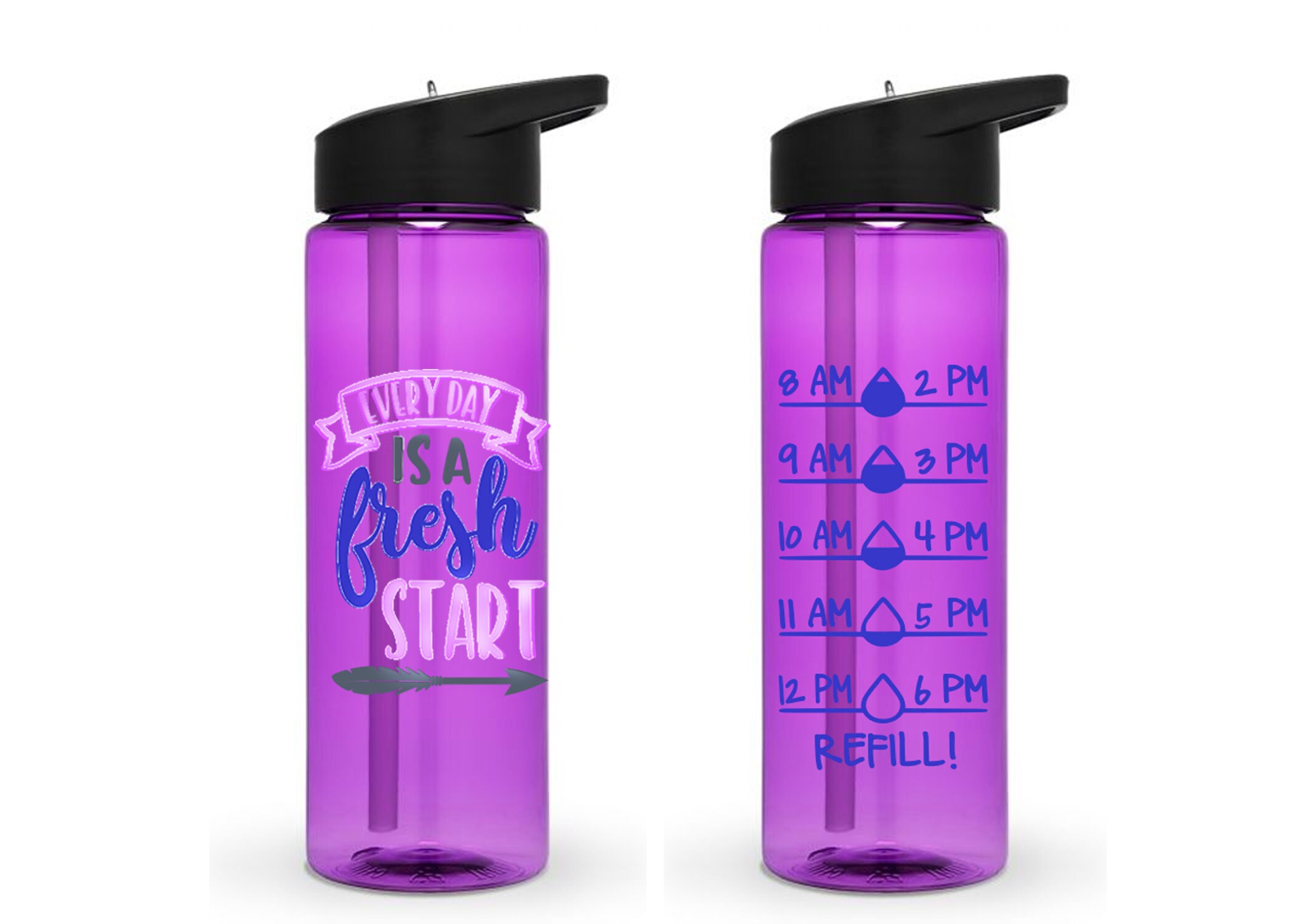 Every day is a fresh start Water bottle and trucker. Custom | Etsy