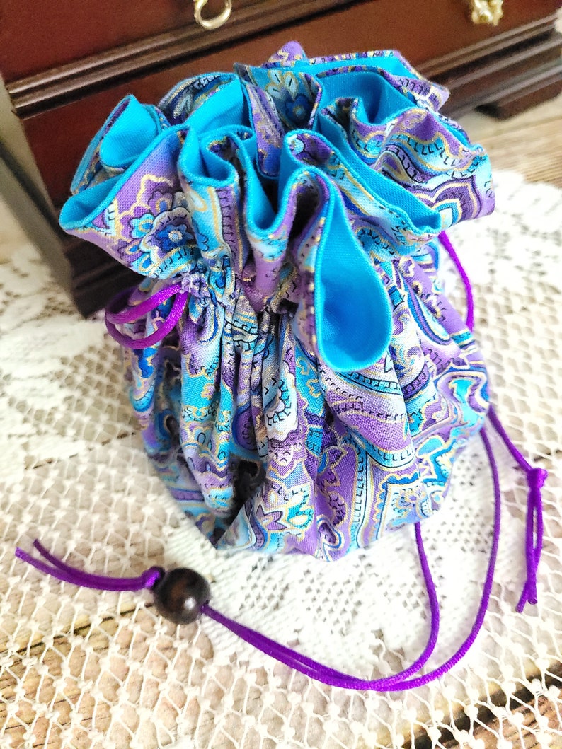 Travel Jewelry Pouch With Drawstring and Pockets | Etsy