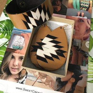 Handmade joshua Tree Leather Cuff, Boho Leather Bracelet, Leather Bands ...