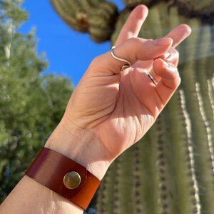 Handmade joshua Tree Leather Cuff, Boho Leather Bracelet, Leather Bands ...