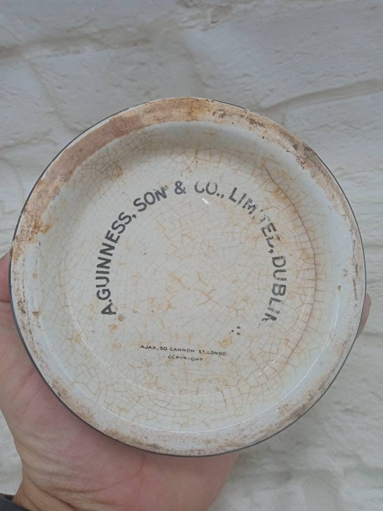 Antique 1920s Guinness Ashtray Barrell Shape 11cm Wide Guinness First ...