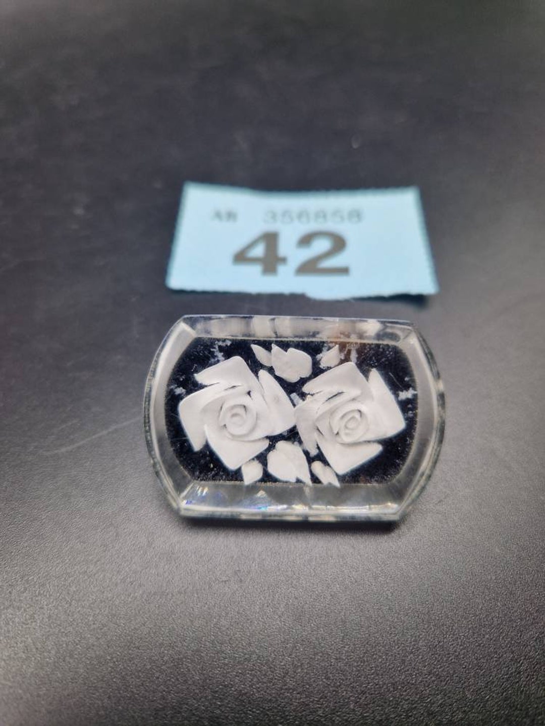 Vintage Reverse Carved Lucite Brooch: Floral Scene, 1940s Costume ...