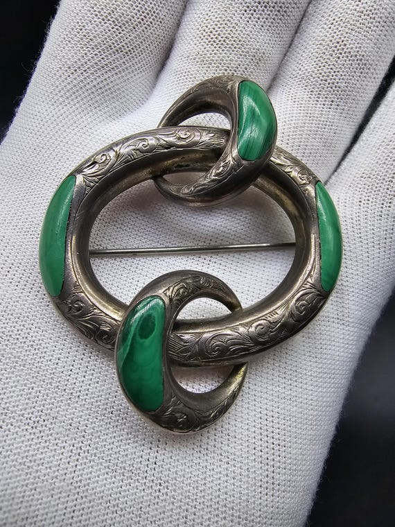 stunning original victorian scottish brooch celtic lo… - Gem