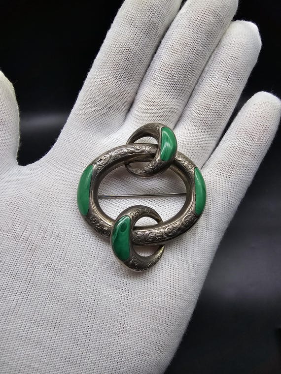 stunning original victorian scottish brooch celtic lo… - Gem