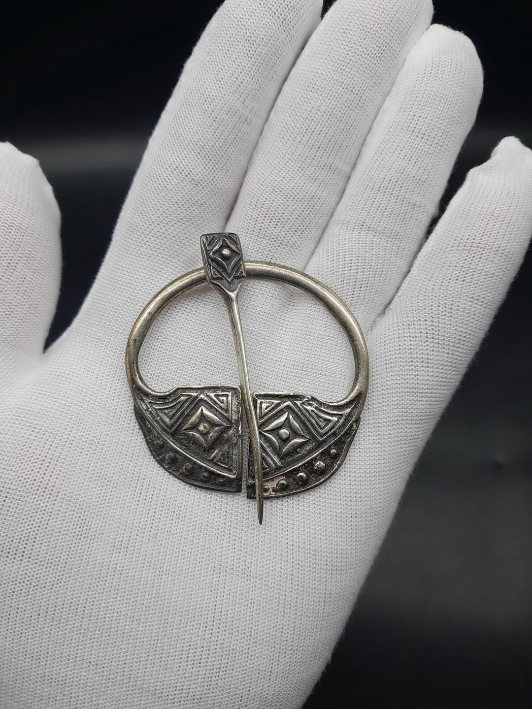 Mid Century Scottish Sterling Silver Pennanular Brooch Signed Hamish ...