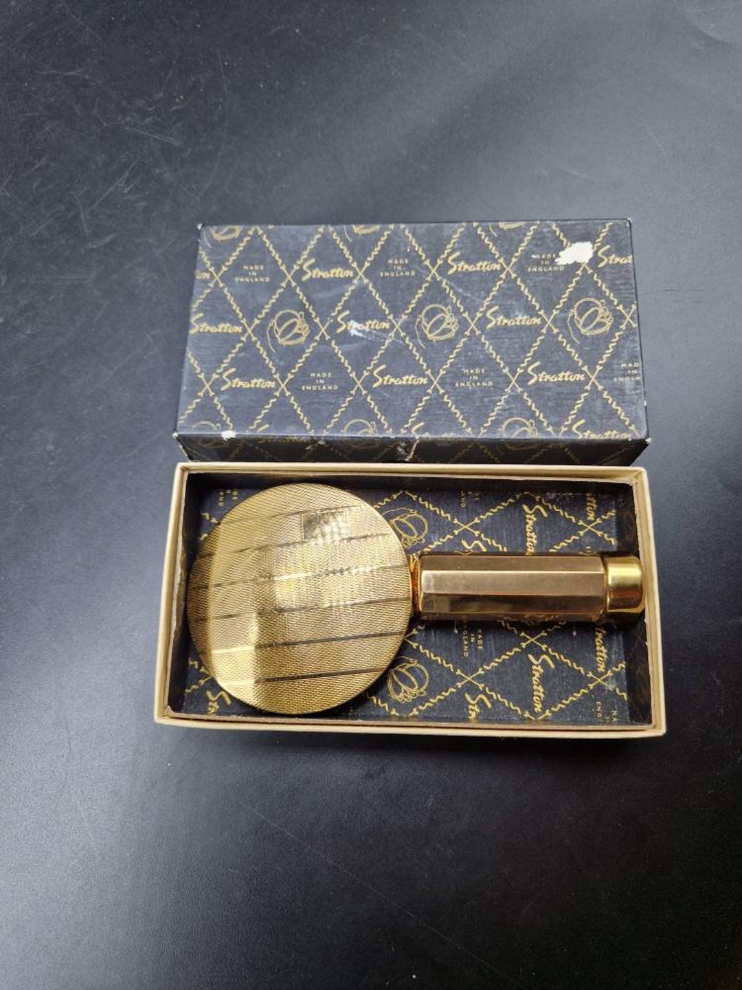 Vintage Stratton Lip Stick Holder Lip View With Folding Mirror Gold Tone Mid Century 1950s-60s ...