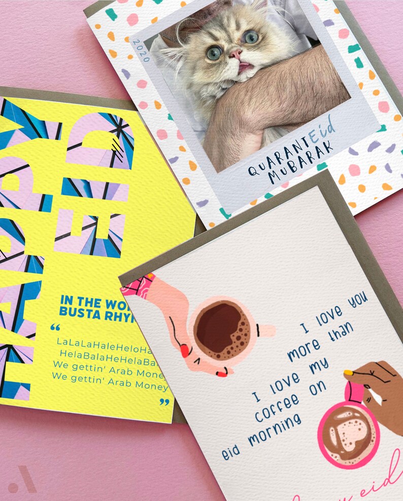 Funny Eid Mubarak Template, Editable 5x7 Greeting Card, Millennial Eid ...