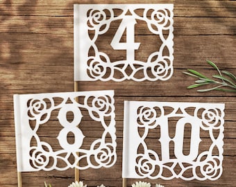 Papel Picado Table Number Flags Papel Picado Suite | Etsy