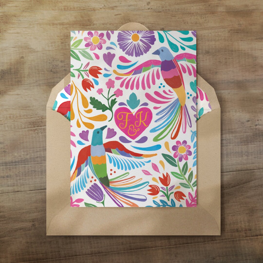 Mexican Wedding Invitations | Personalized Wedding Invitations | Otomi ...