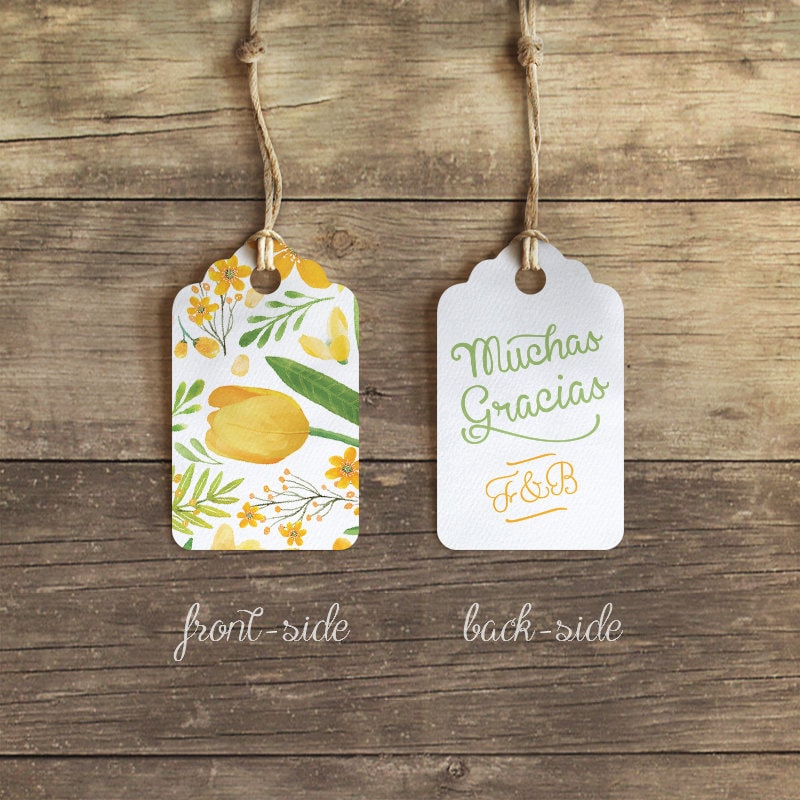 Bouquet Favor Tags Bouquet Suite - Etsy