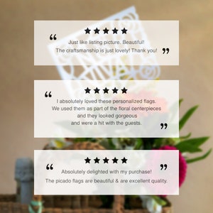 Personalized Papel Picado Flags - Las Flores Suite - - Etsy