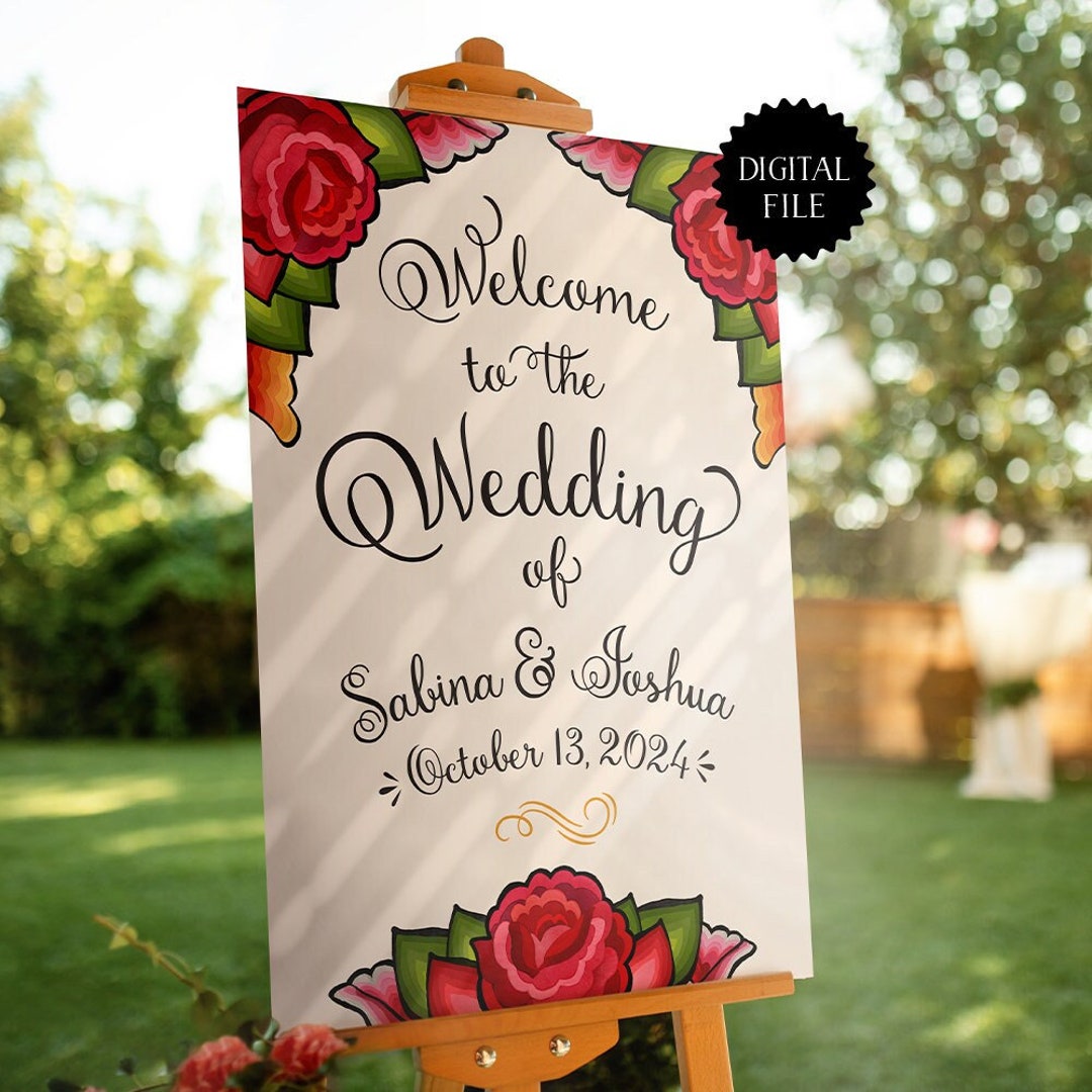 Colorful Mexican Welcome Sign | Personalized Digital Printable Welcome ...