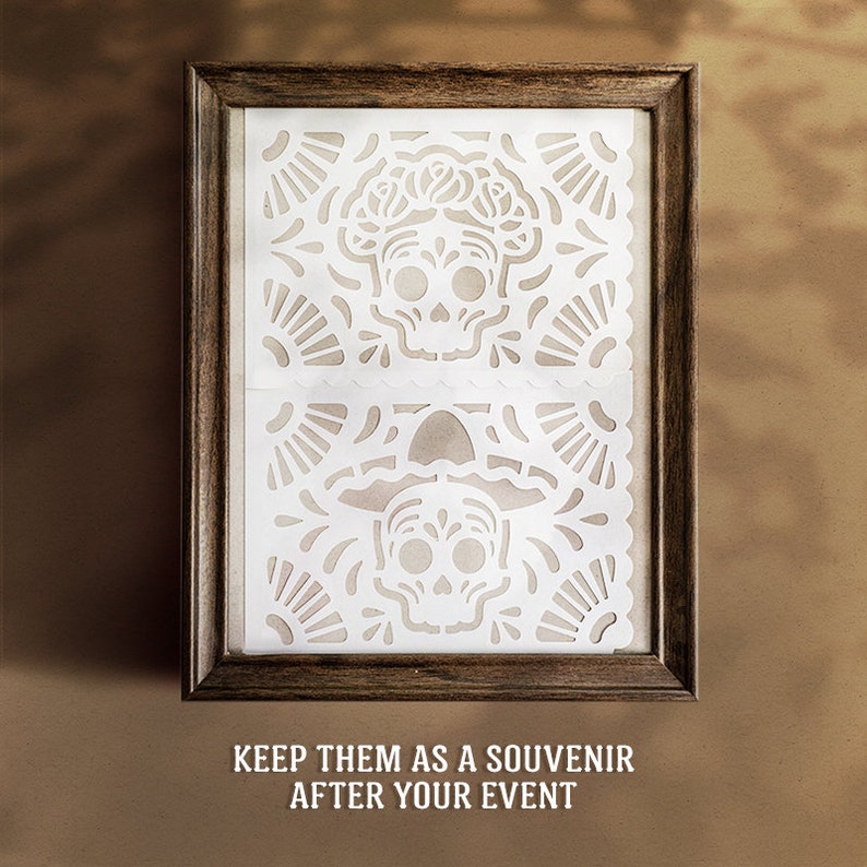 Papel Picado Stick Flags sugar Skulls Papel Picado Wedding - Etsy