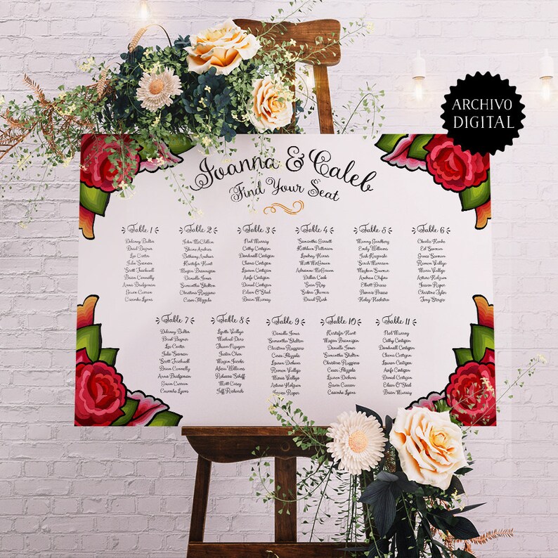 Oaxaca Printable Seating Chart / Seating Plan / Table Plan - Etsy