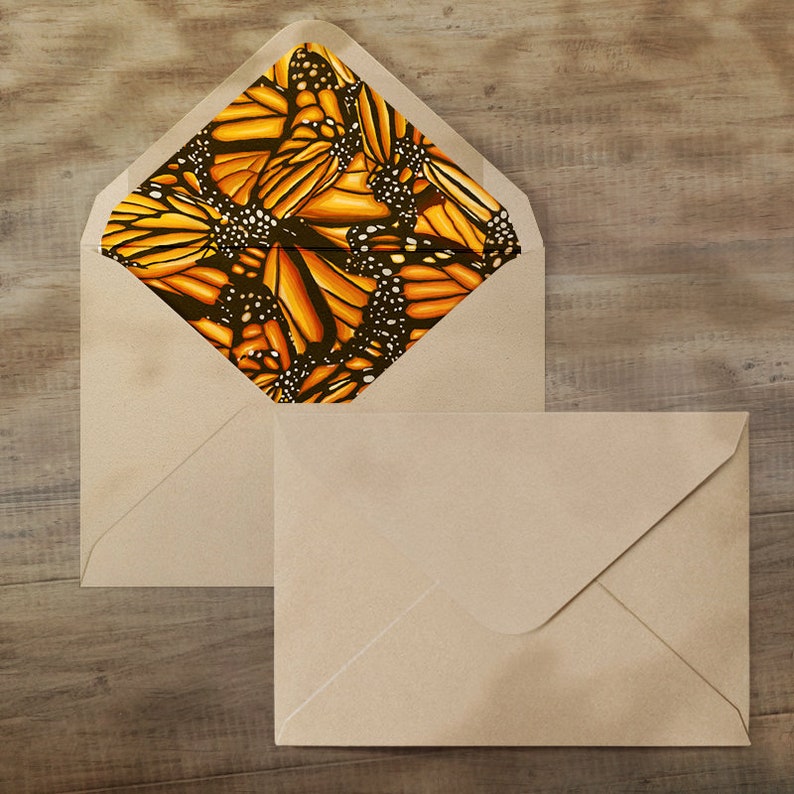 Monarca Lined Envelopes - Monarca Suite - - Etsy