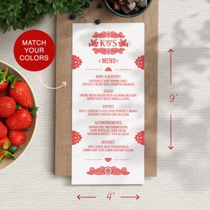 Papel Picado Menu Template: Mexican Fiesta, Wedding, Quinceañera ...
