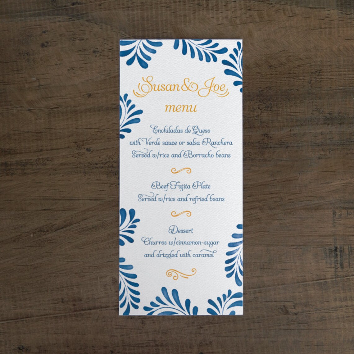 Talavera Menus Talavera Suite - Etsy