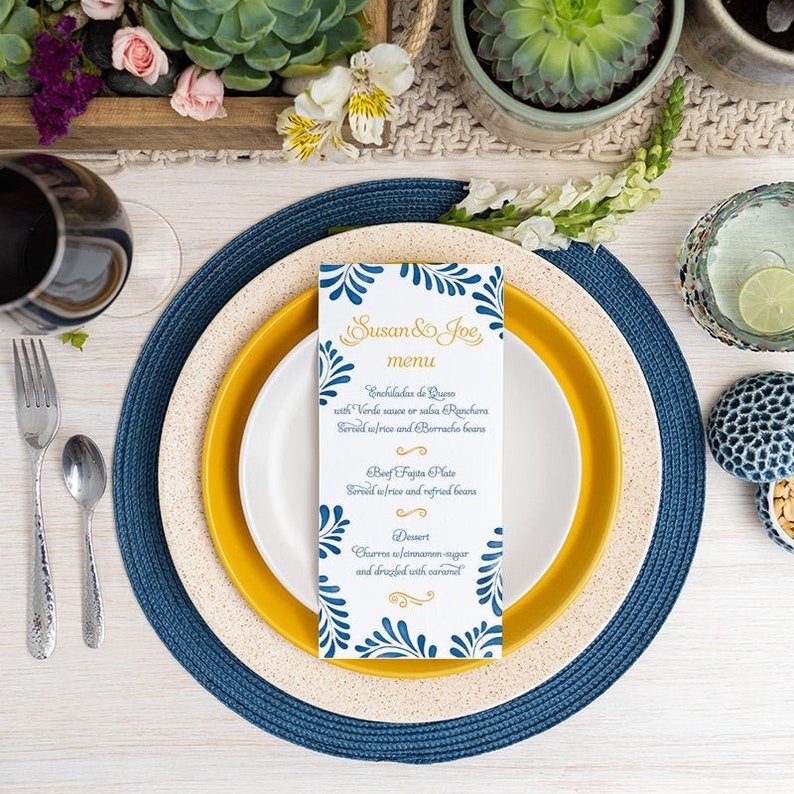 Talavera Menus - Talavera Suite - - Etsy