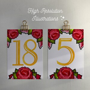 Instant Download Mexican Table Numbers | Printable Digital Table ...