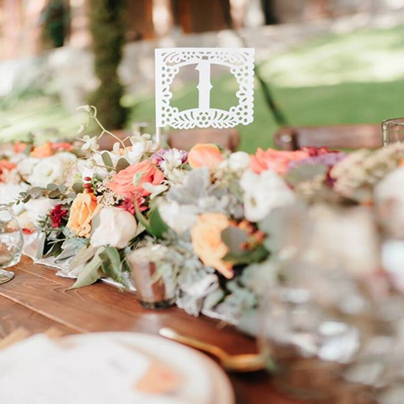 Papel Picado Table Number Flags Papel Picado Suite - Etsy