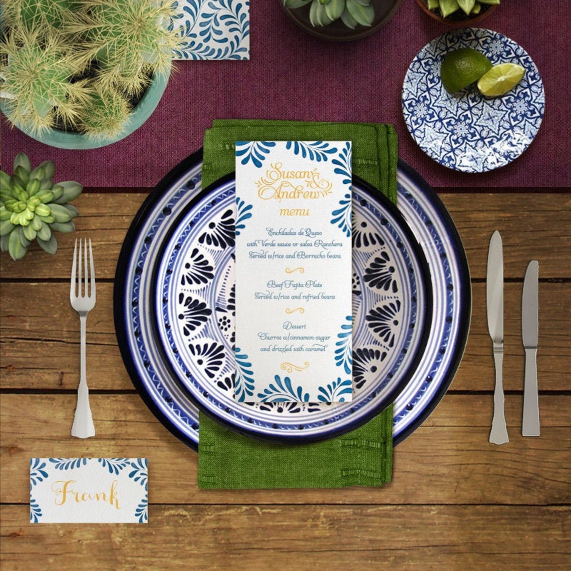 Talavera Menus Talavera Suite - Etsy