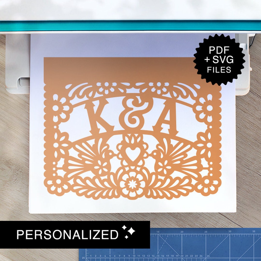 Personalized SVG + PDF Papel Picado Files | Custom Papel Picado Digital ...