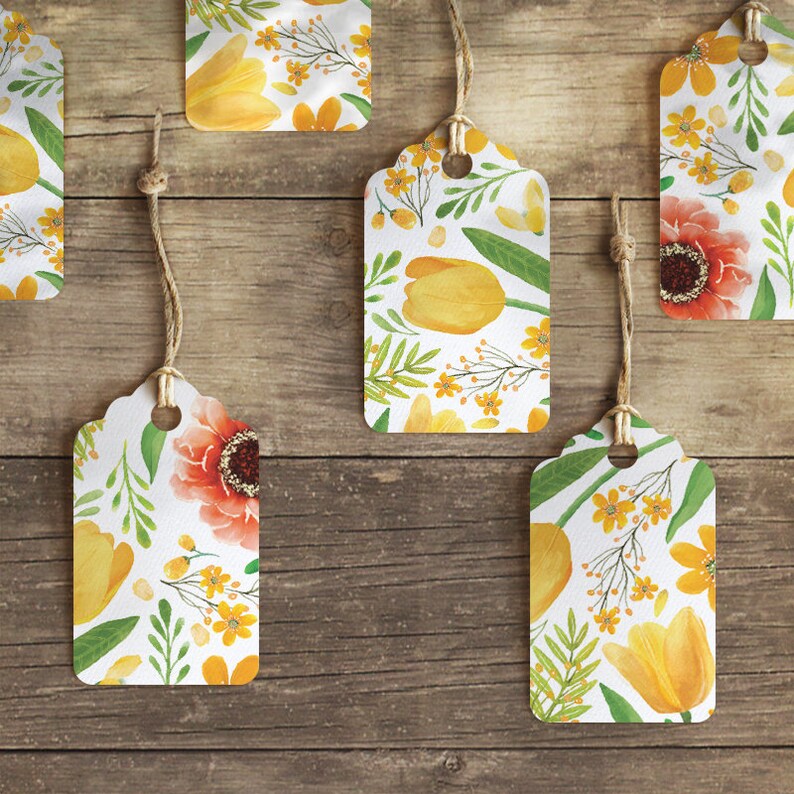 Bouquet Favor Tags - Bouquet Suite - Etsy