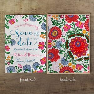 Mexican Save the Date Cards | Personalized Save the Date Cards | Huipil ...