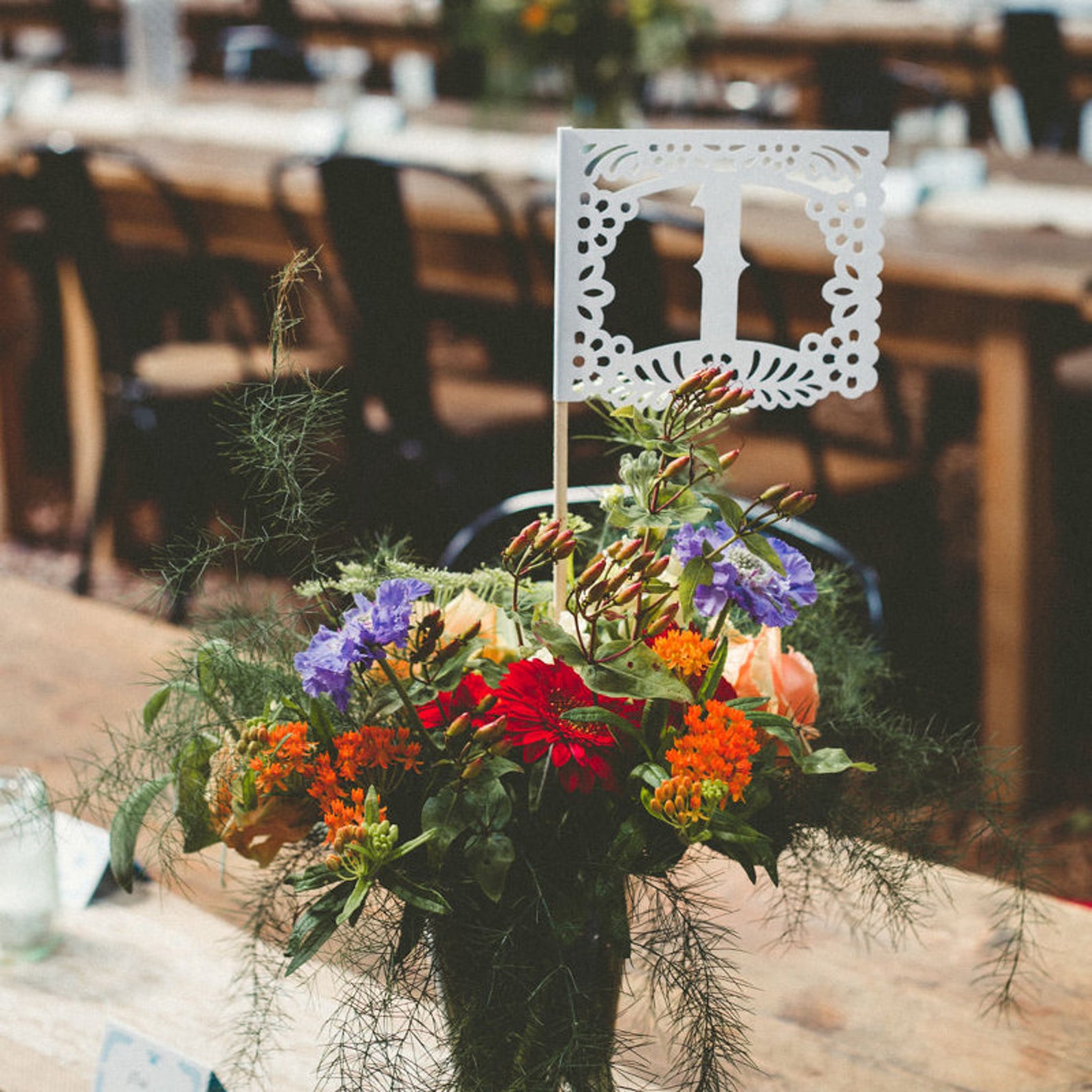 Papel Picado Table Number Flags Papel Picado Suite - Etsy