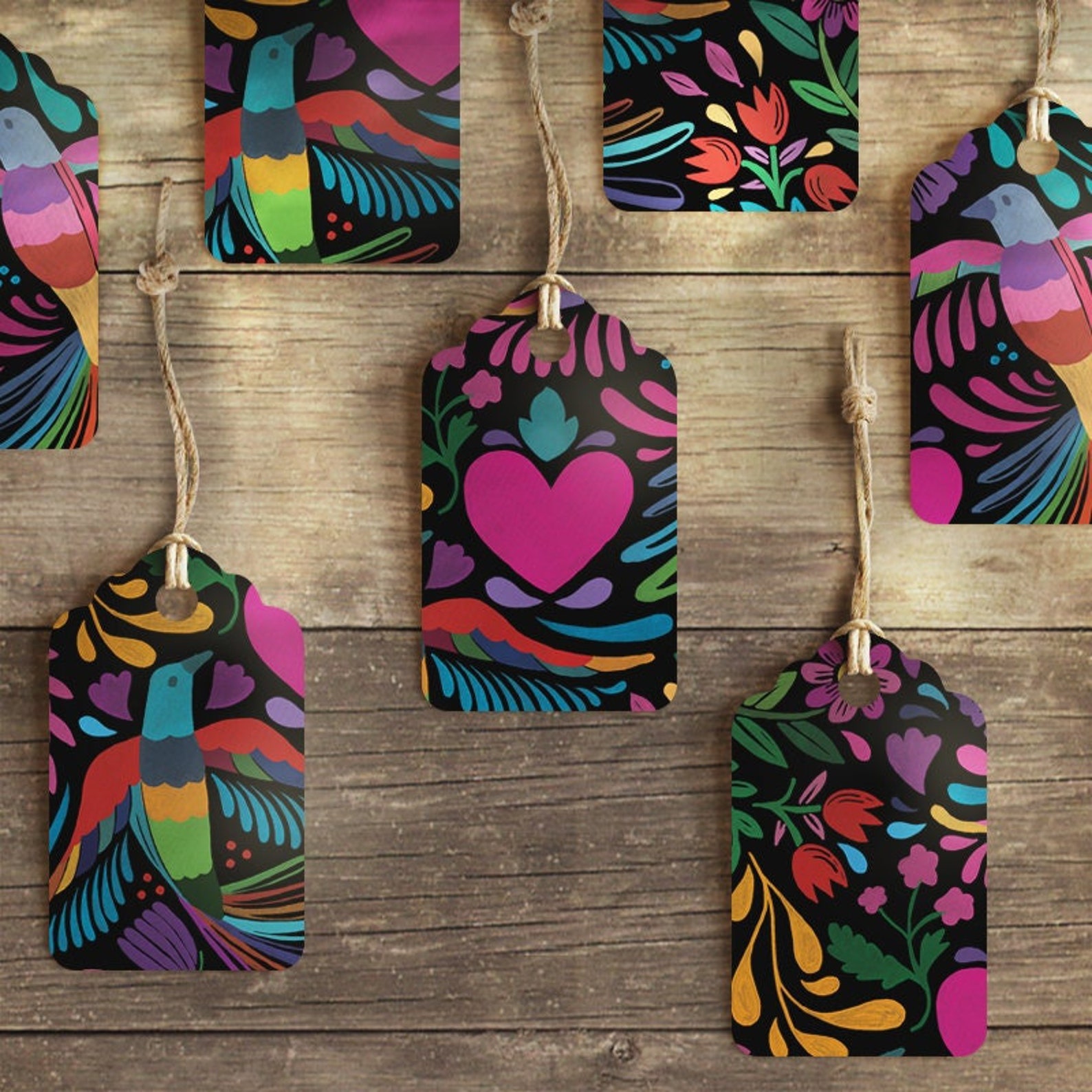 Otomi Favor Tags Otomi Suite | Etsy