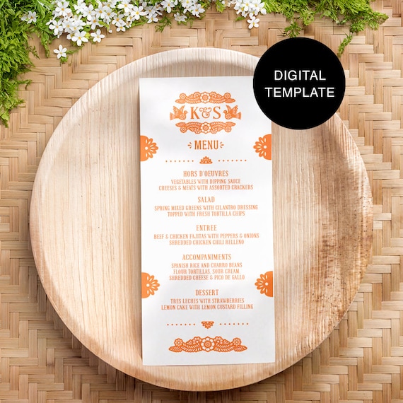 Mexican Theme Spanish Menu Templates