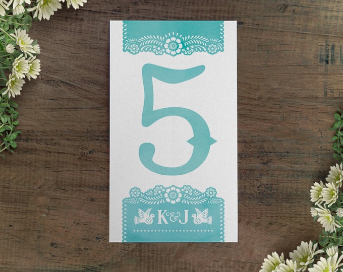 Table Number Flags Wedding each Piece Fiesta Wedding Banderitas ...